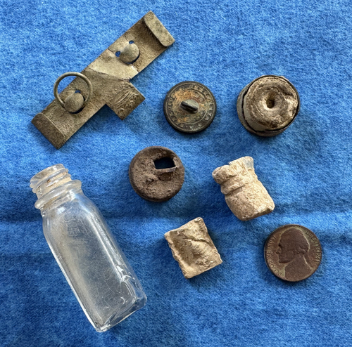 Civil War Dug Battlefield Relic Lot Battle of Cold Harbor - A. Benedict ...