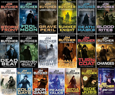 Complete Set Series Lot of 19 Dresden Files Books by Jim Butcher Wizard ...