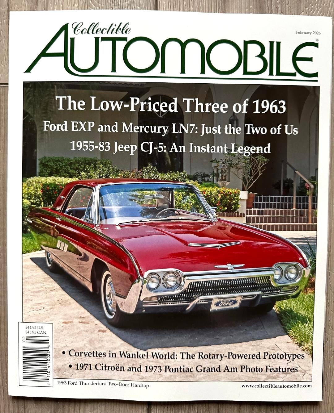 COLLECTIBLE AUTOMOBILE February 2026 1963 FORD THUNDERBIRD Pontiac ...