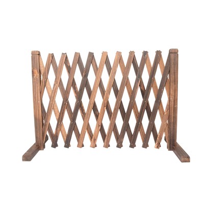 Wooden Fence Extendable Trellis Fence Freestanding Garden Gate for ...