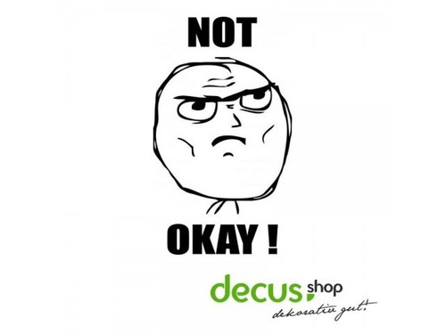NOT OKAY MEME L 2256 13x8 cm // Sticker JDM Aufkleber Frontscheibe ...