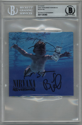 Nirvana Nevermind CD Booklet Autographed Dave Grohl, Krist Novoselic ...