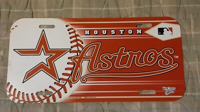 MLB HOUSTON ASTROS VINTAGE PLASTIC AUTO TAG LICENSE PLATE (NOT PERFECT ...