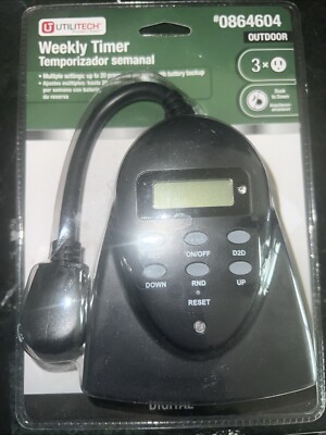 Utilitech Weekly Timer Outdoor Digital Dust To Dawn | eBay