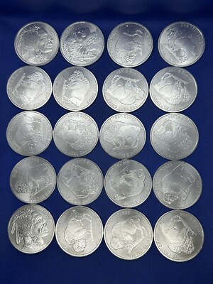 1 Ounce Silver Buffalo Rounds Roll - 20 Rounds Total | eBay
