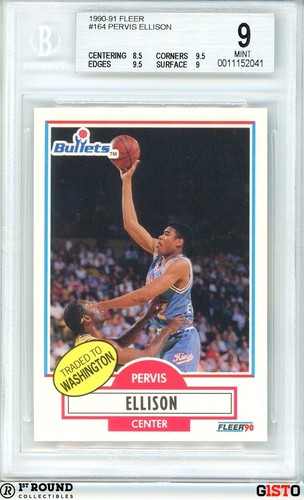 POP 1: Pervis Ellison RC BGS 9: 1990-91 Fleer Rookie Card Gisto #164 | eBay