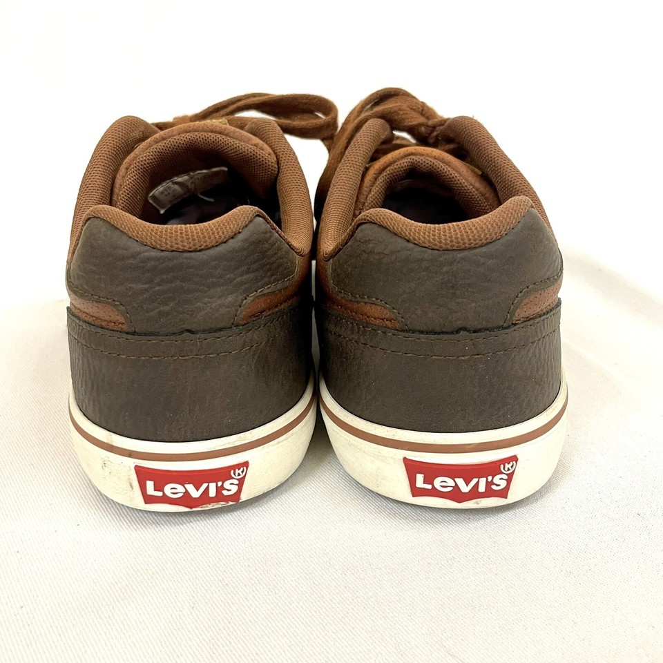 Levi's Men's Miles Tumbled WX Brown Leather Tennis Shoes 51930309H Size ...