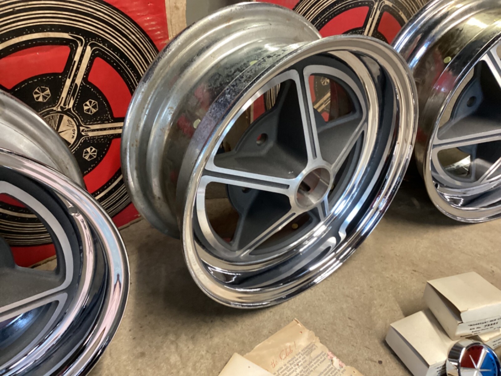 1966 Kelsey-Hayes Magstar I 14x6 5 Spoke Wheels Rims | 5x120.65 Bolt ...