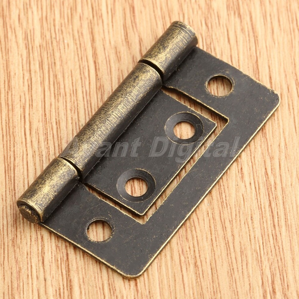 2pcs Retro Jewelry Box Chest Cabinet Hinges Furniture Door Flush Hinge ...