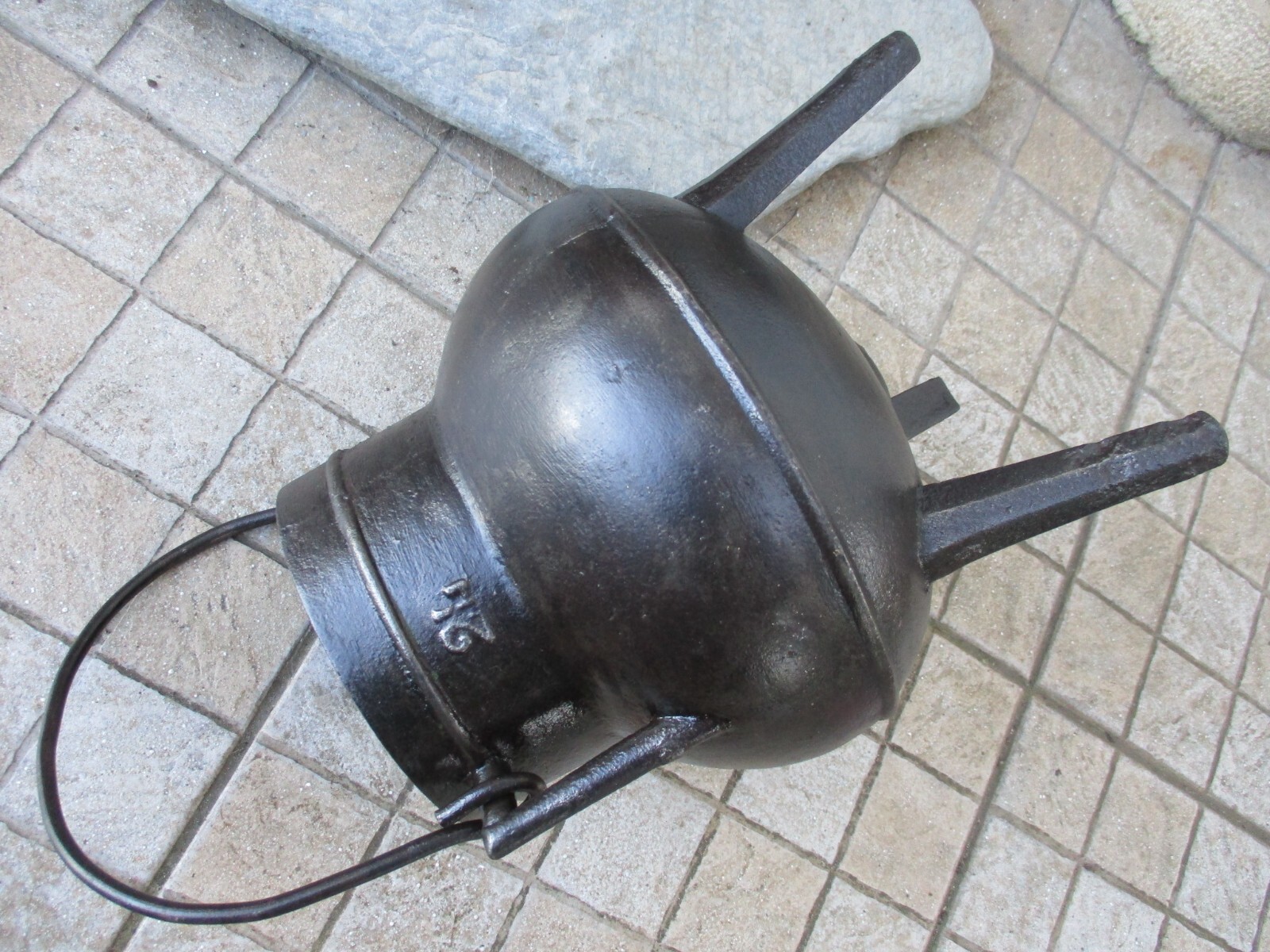 Vintage in Cast Iron Lot 2 Cooking Old Gypsy Pot Cauldron 3 Legs 1,5 ...