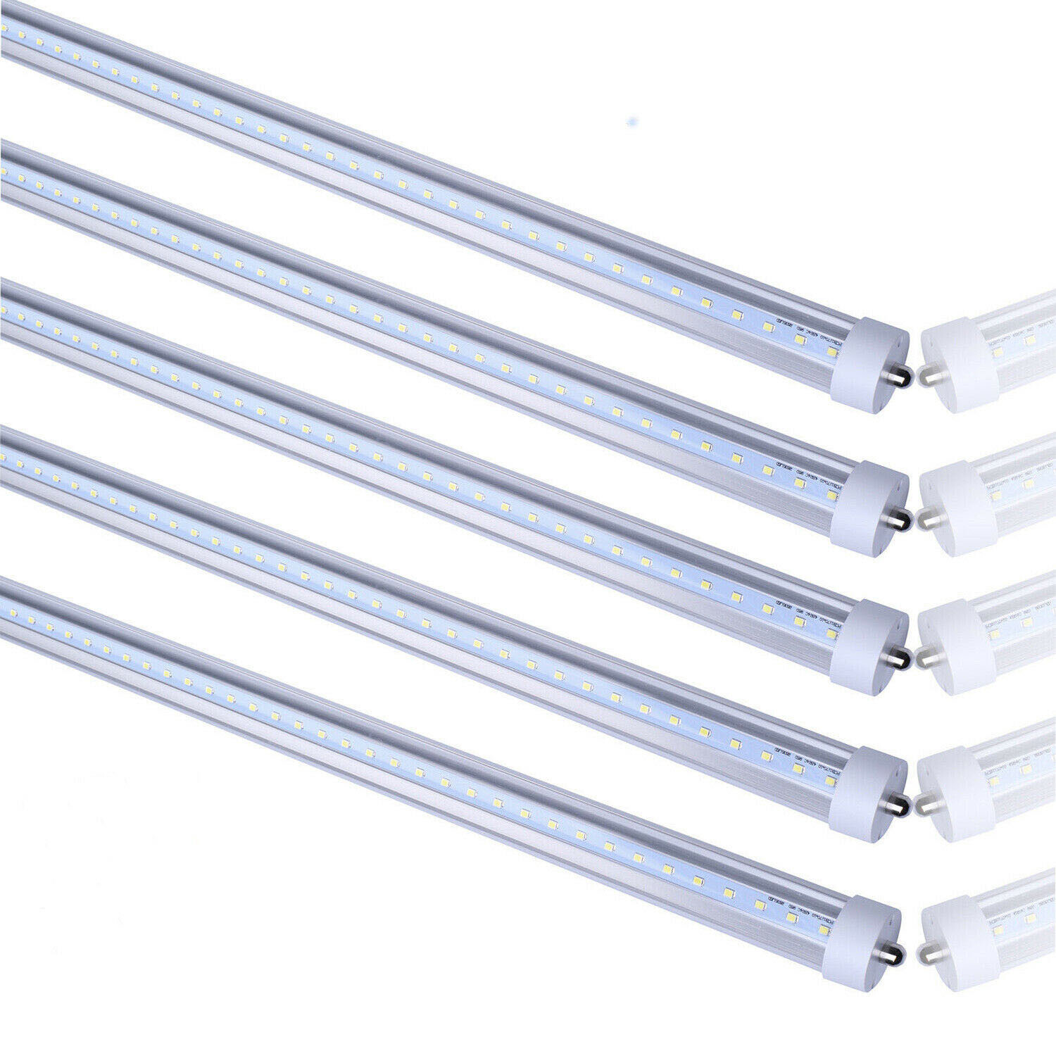 8FT LED Tube Light Bulbs 45W FA8 Single Pin T8 T12 8 Foot LED Shop ...