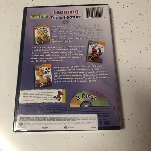 Sesame Street: Learning Triple Feature (DVD, 2010, 3-Disc Set) for sale ...