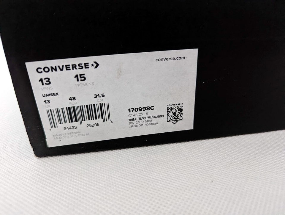 RARE LIMITED CONVERSE CTAS HI ALL STAR CX "WHEAT" FLEECE STREET STYLE ...