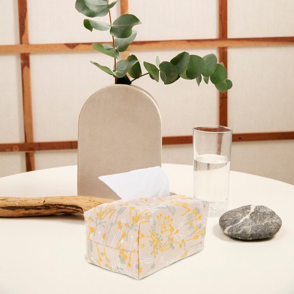 Farmhouse Bathroom Tissue Cube Floral Paper Boxes Holder Organizer ...