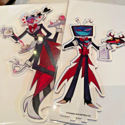 Hazbin Hotel Valentino Vox Acrylic stand figure Set2 Animate Cafe 2025 ...