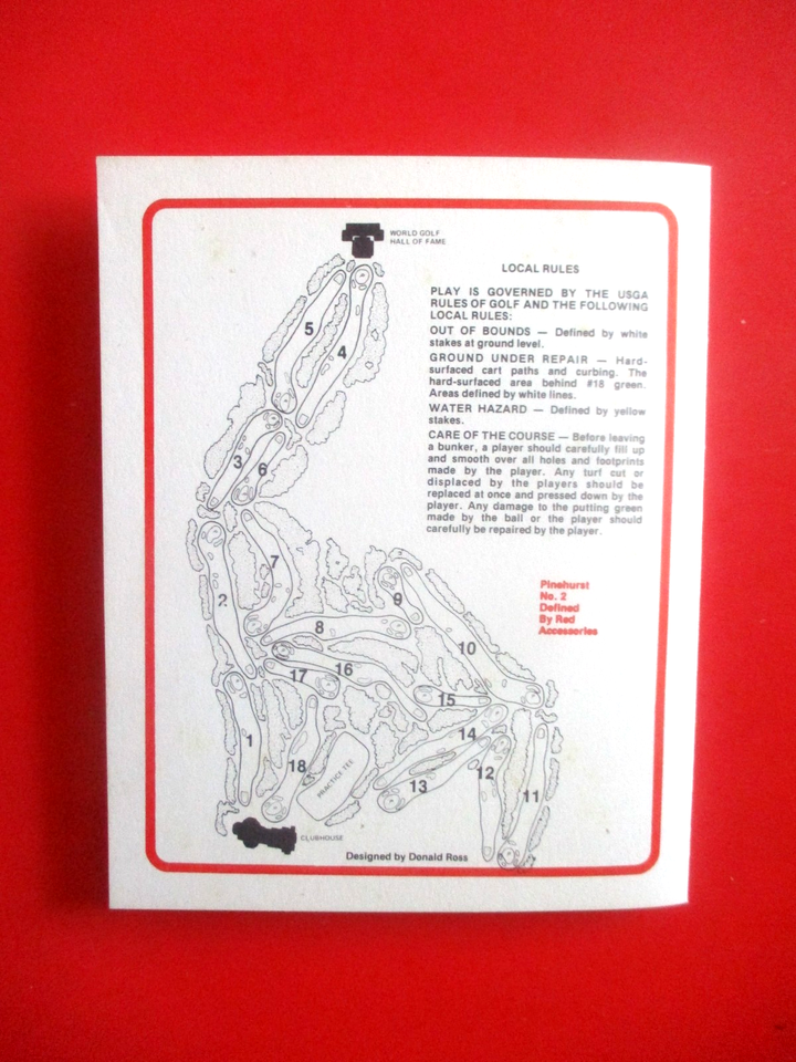 vtg - Golf Scorecard - PINEHURST COUNTRY CLUB cc - Course No. 2 - NC | eBay