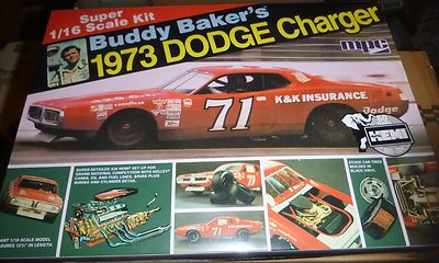 MPC 811 BUDDY BAKER K&K 1973 DODGE CHARGER NASCAR #71 1/16 McM KIT FS ...