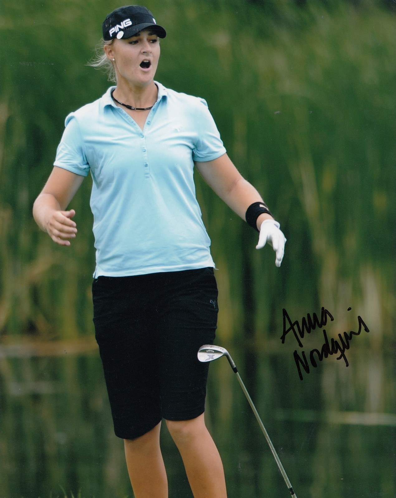 ANNA NORDQVIST signed LPGA WOMENS GOLF 8X10 photo W/COA *SWEDISH ...