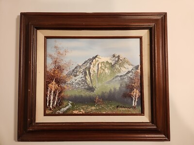 Vintage Beautiful Mountain Painting By K. Bowman. Original | eBay