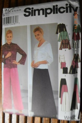 Uncut Simplicity Sz 8-14 Formal Evening Camisole Tops Pants Skirt ...