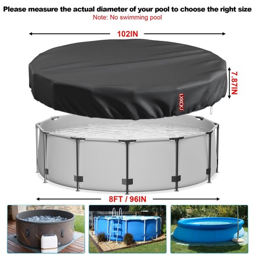 8 Ft Round Pool Cover Solar Covers for Above Ground Pools Stock Tank ...
