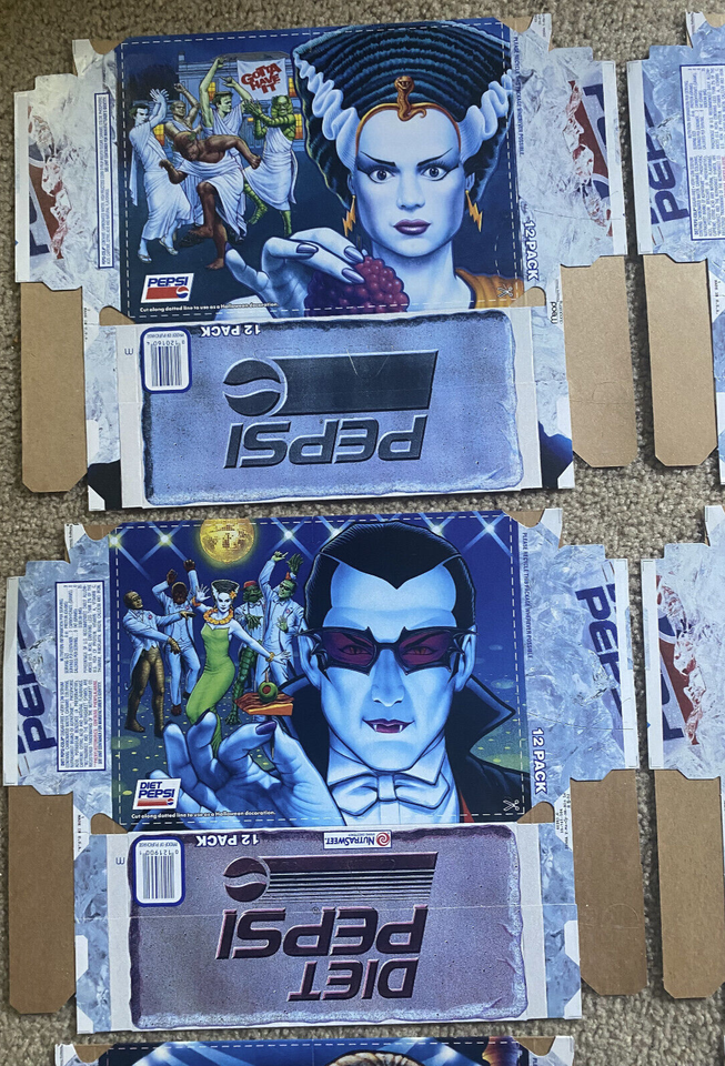 Pepsi Universal Monsters 12 Pack Uncut Pristine Extremely Rare In This ...