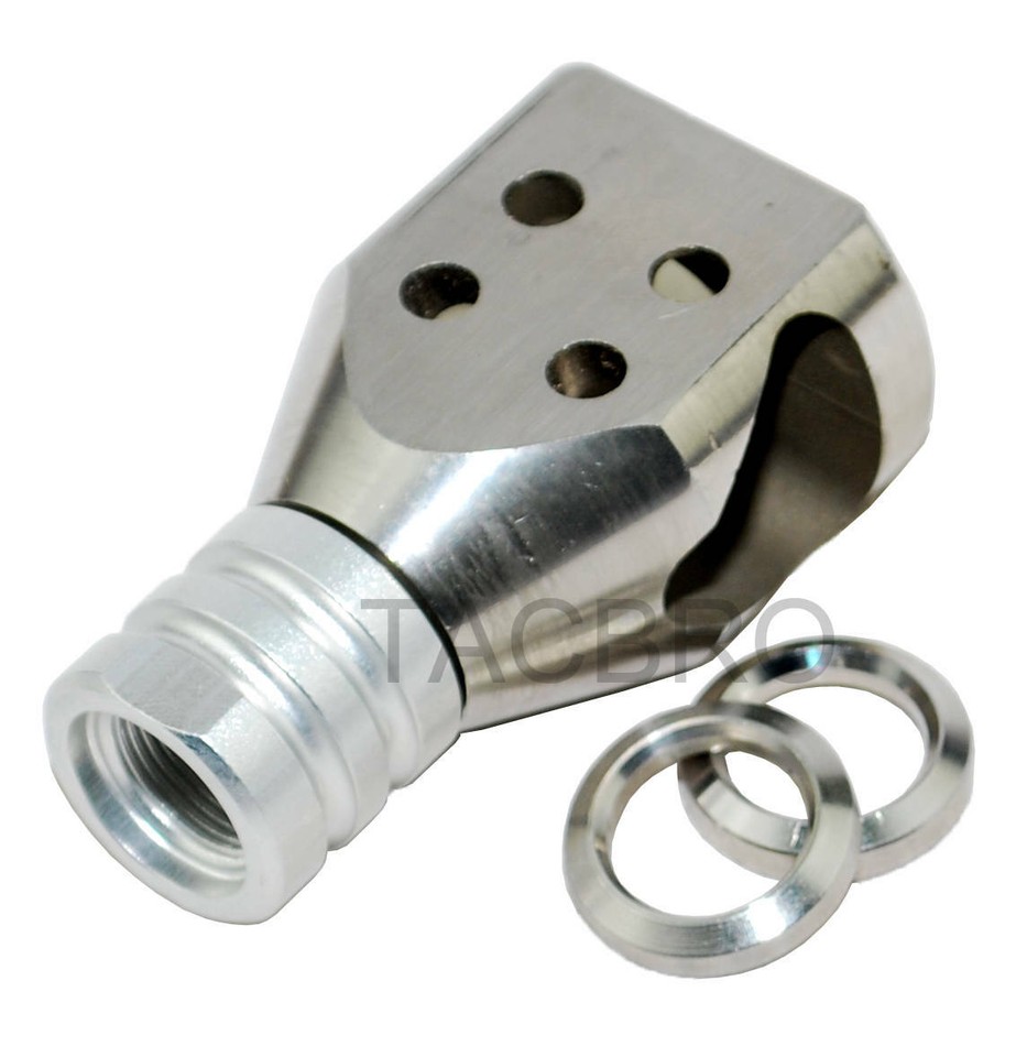 Short Compact Mini Tanker 1/2x28 TPI Muzzle Brake For 9MM - Stainless ...