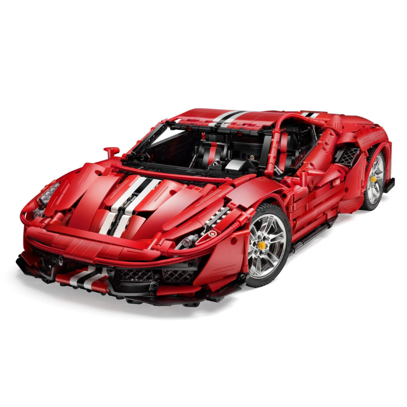 CADA Ferrari Pista 488 Race Car Model Building Kit 1:8 Scale - 3229 Pcs ...