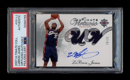 2007 UD Ultimate Collection LeBron James Virtuoso Patch Auto /25 On ...