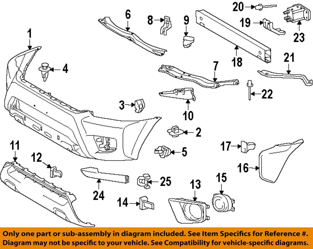 TOYOTA OEM 12-15 Tacoma Front Bumper Bumper Components-Bumper Bracket ...