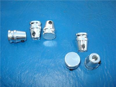 Seven Polished Aluminum Dash Knobs 1/4" Hole 1930 32 40 Ford Chevy Hot ...