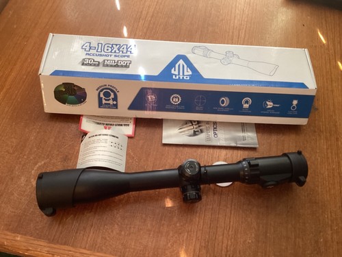 UTG AccuShot 4-16X44 30mm Rifle Scope 36-Color Mil-Dot Reticle SCP3 ...