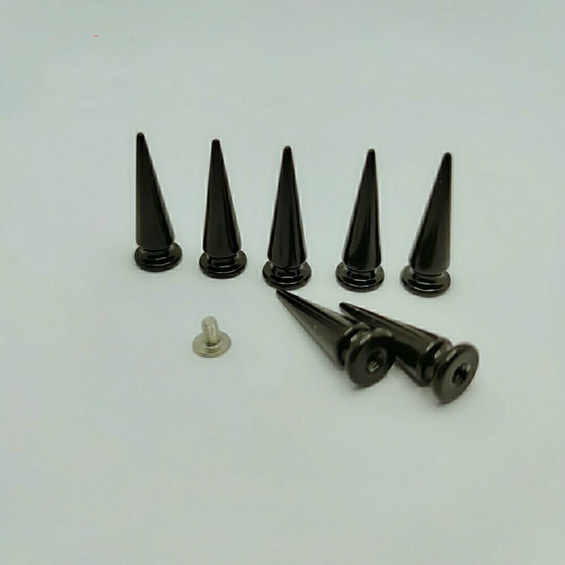 20X Metal Punk Pyramid Cone Rivet Studs Nail Spikes Rock Leather Craft ...