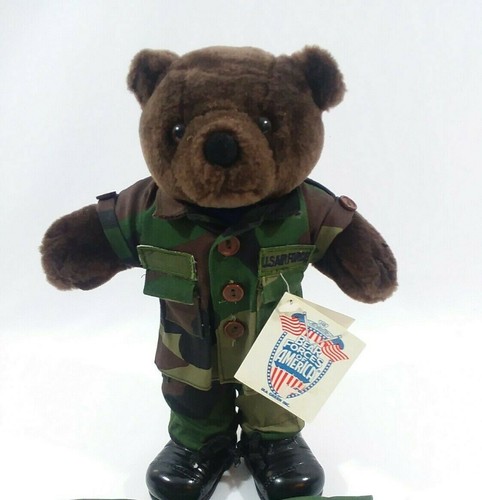 Bear Forces of America Camo Air Force Plush Bear Ira Green | eBay