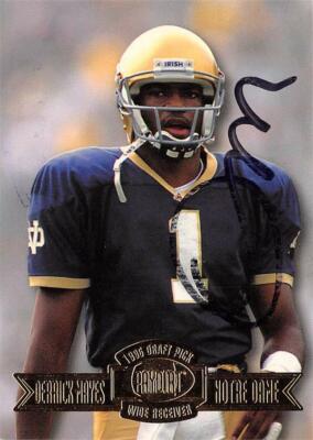 Derrick Mayes autographed football card (Notre Dame) 1996 Press Pass ...