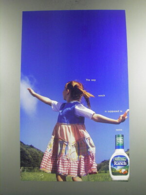 2003 Hidden Valley Ranch Dressing Ad - The way ranch is supposed to ...