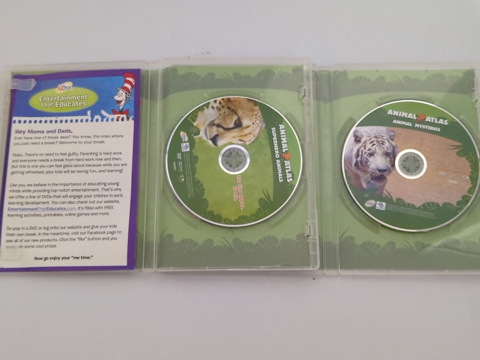 Lot Of 2 Animal Atlas DVDs: Animal Mysteries + Superhero Animals ...