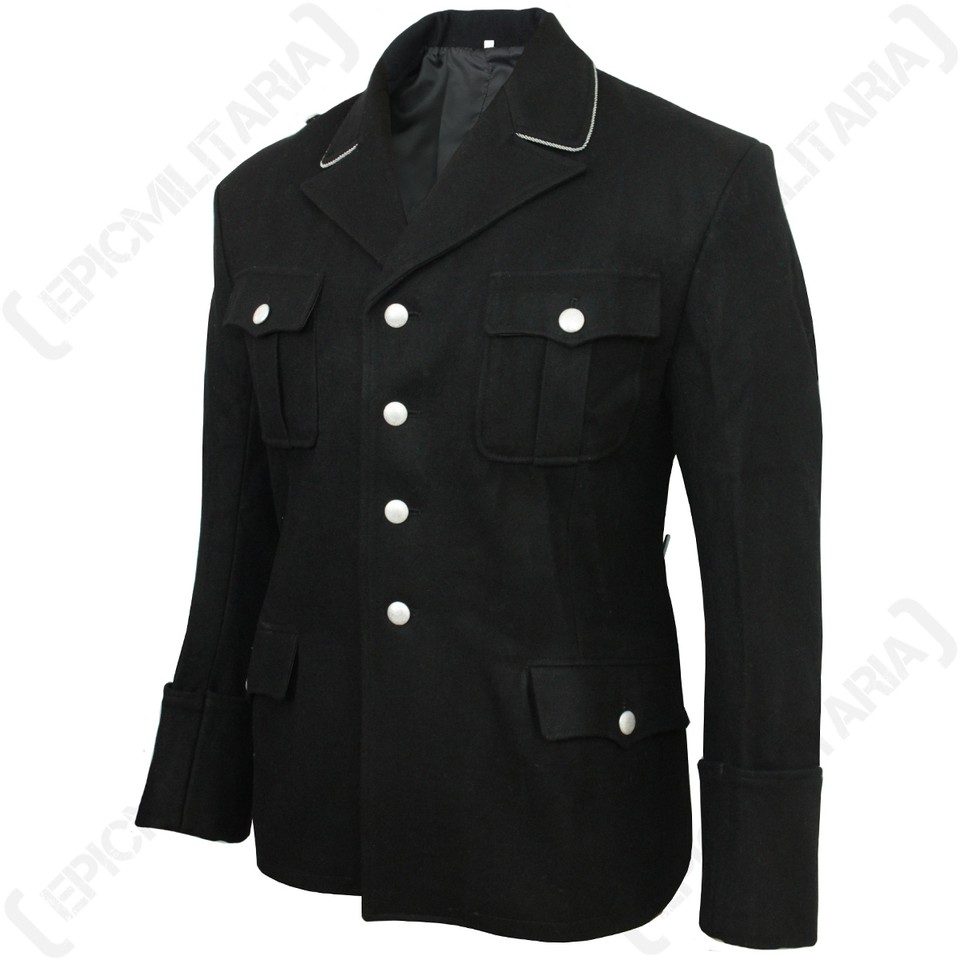 German Army Elite Black M32 Officers Tunic - WW2 Wool Repro Uniform ...