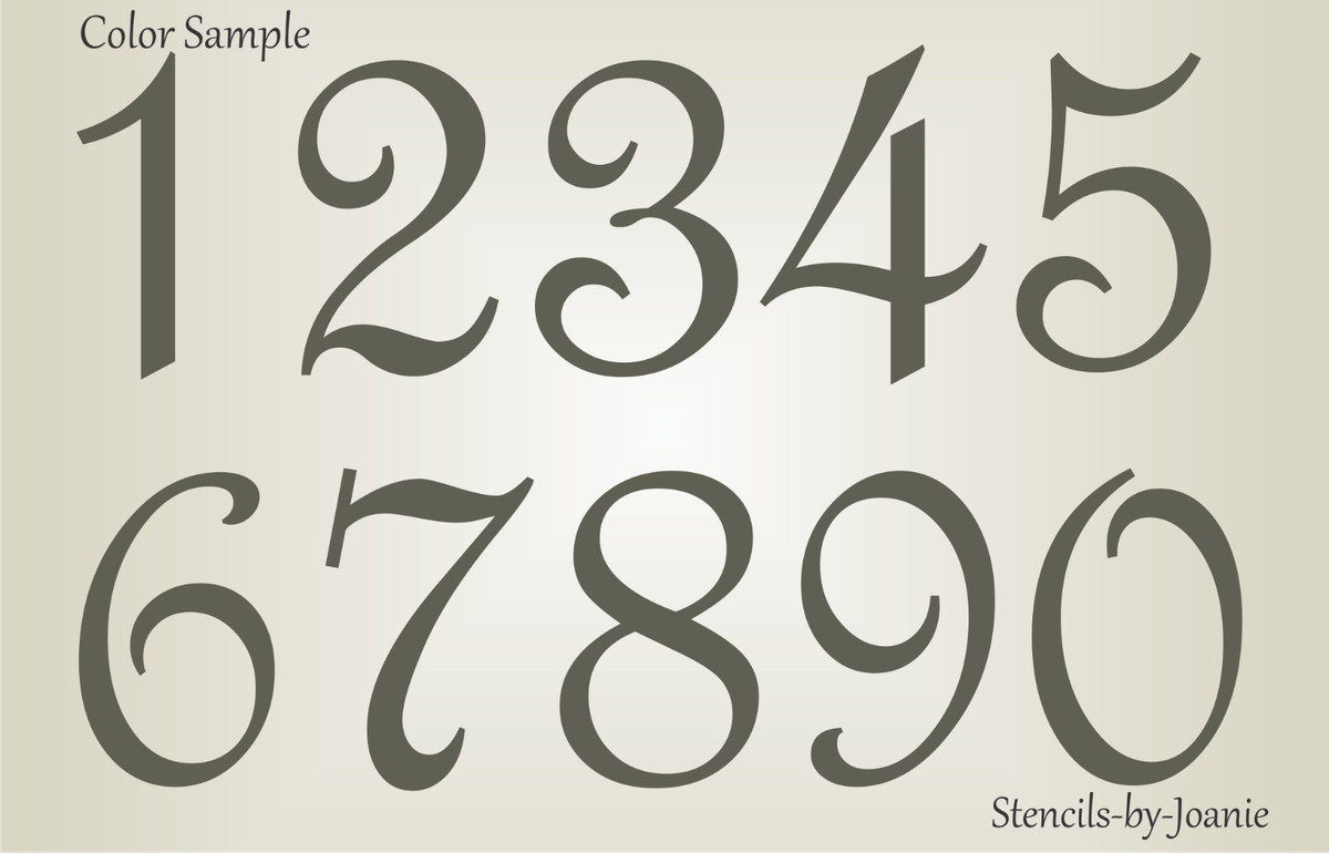 French Script Numbers