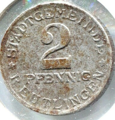 1920 Notgeld - 2 Pfennig - Reulingen, Wurttemberg, Germany - Lot # EC ...