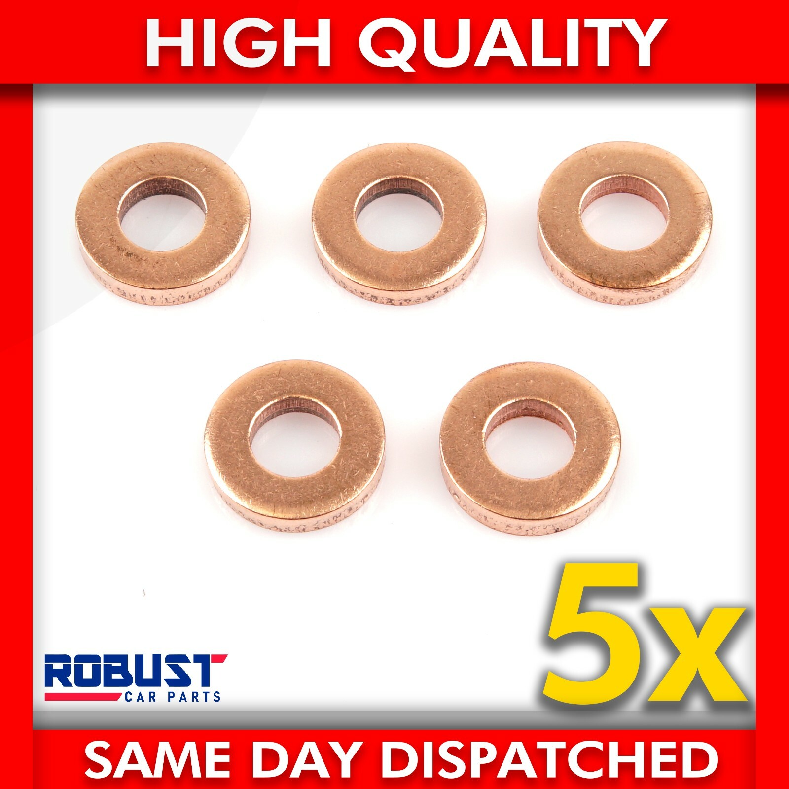 5X FOR RENAULT NISSAN 1.5 1.9 2.2 2.5 DIESEL INJECTOR SEAL WASHERS ...