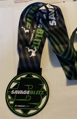 SAVAGE RACE BLITZ Obstacle Course Marathon Running Medal FREE SHIPPING ...