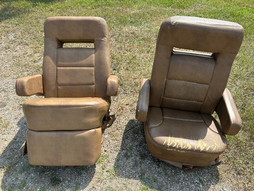 Flexsteel RV Captain's Chairs Seats PAIR Tan Brown Taupe motorhome ...