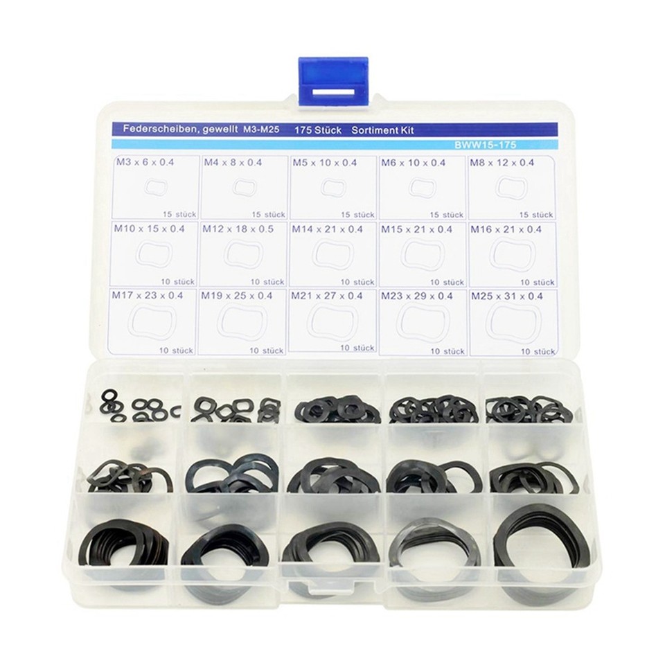 Kit Assortimento Rondelle Elastiche Ondulate 3-25Mm Kit Assortimento ...