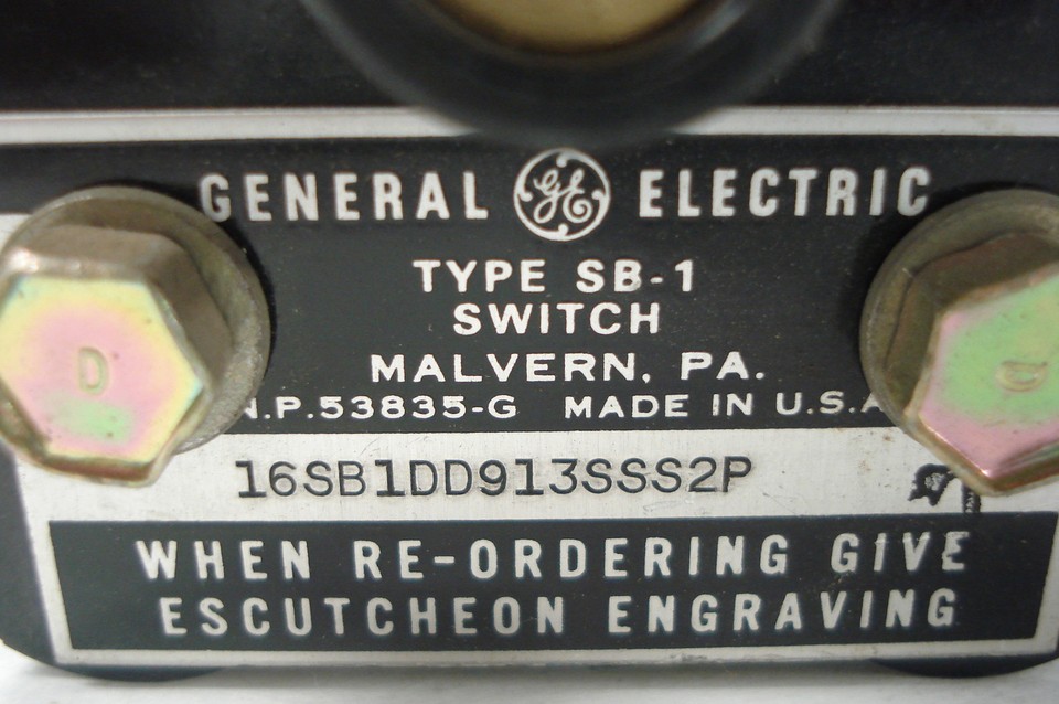 USED GENERAL ELECTRIC SB-1 SWITCH 16SB1DD913SSS2P | eBay