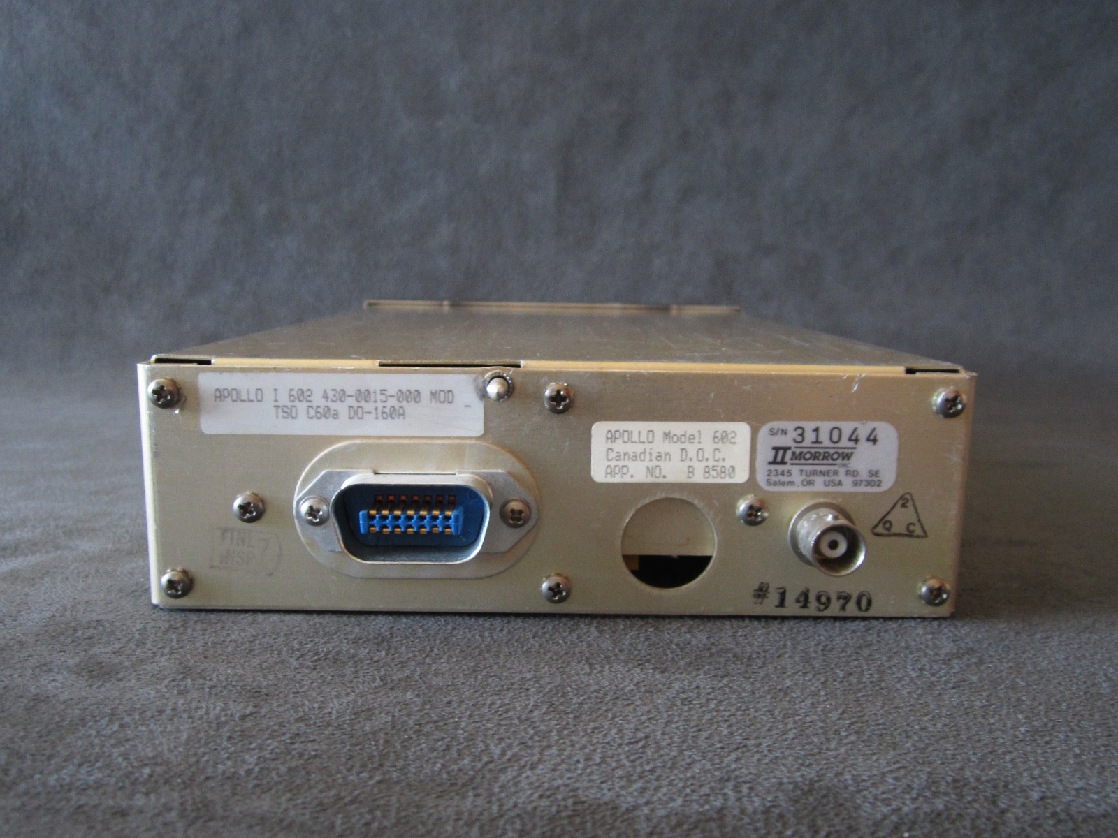 Apollo I 602 Loran, II Morrow, P/N 430-0015-000 | eBay