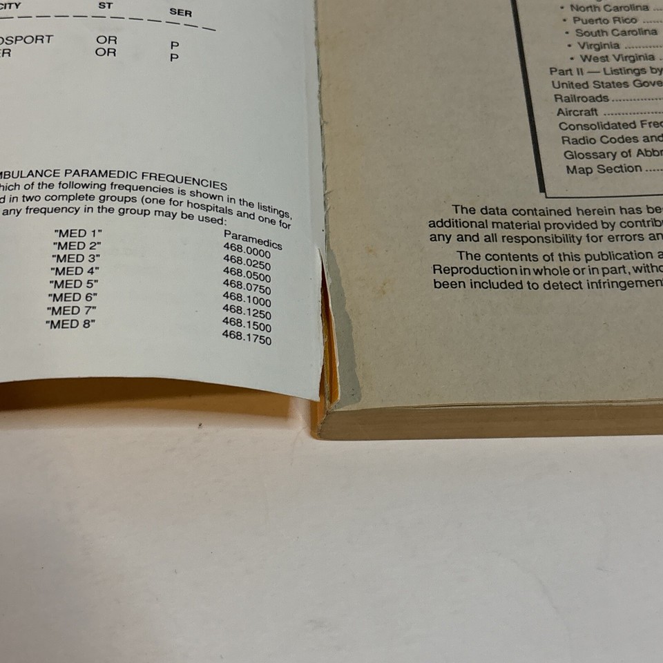 Radio Shack Police Call Frequency Guide 1995 Edition Volume 6 Fire ...