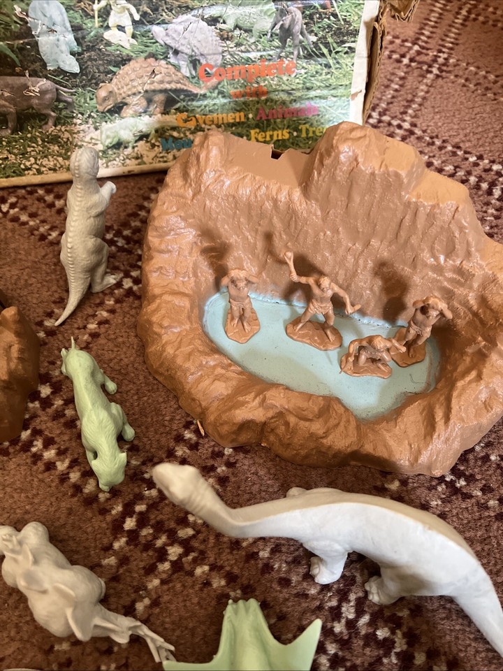 VTG 1971 Marx Prehistoric Play Set #3398 Good Condition w/ BOX | eBay