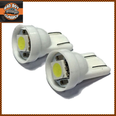 Classic Car White Capless LED T10 501 Sidelight Gauge Bulbs x2 | eBay