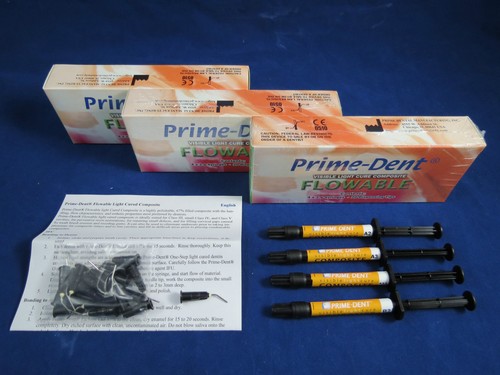Dental Light Activated Flowable VLC Composite Kit A2 A3 A3.5 B2 Pack | eBay